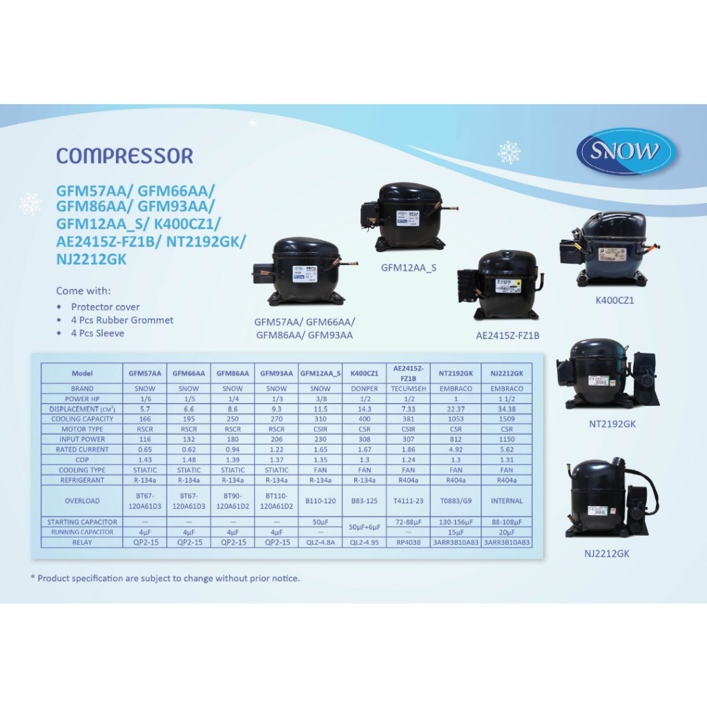 COMPRESSOR FOR CHILLER AND FREEZER USED | Shopee Malaysia
