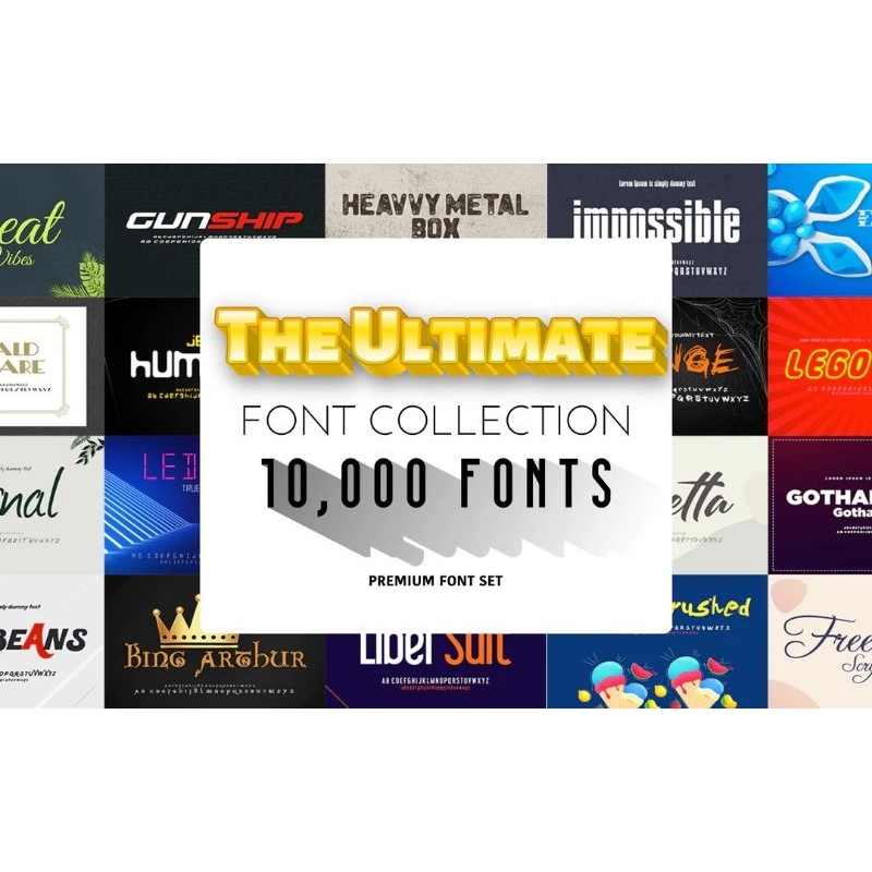 10K Font Collection 🔥 MURAH 🔥 | Shopee Malaysia