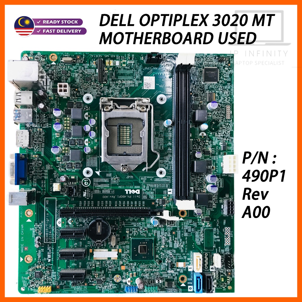 DELL OPTIPLEX 3020 MT MINI TOWER PN : 490P1 MIH81R 12124-1M LGA1150 ...