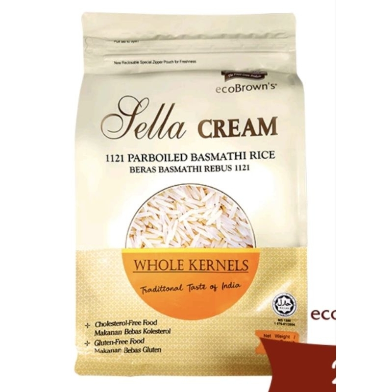 EcoBrown's Sella CREAM Parboiled Basmathi Rice 2kg / JATI Signature ...