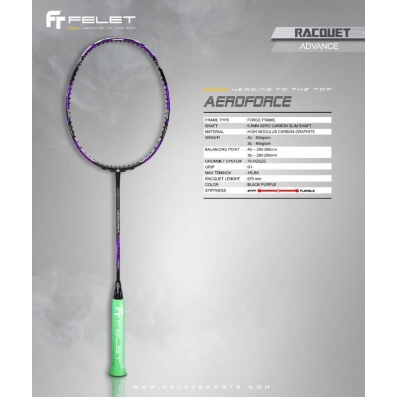 Felet AEROFORCE Badminton Racket (Frame Only) | Shopee Malaysia