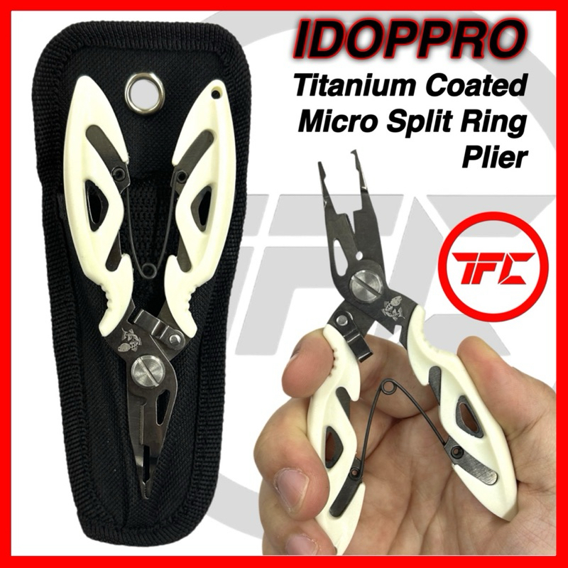 IDOPPRO 5” Micro Split Ring Plier Titanium Coated With Bag 12.5cm Line Cutter Opener | Shopee ...