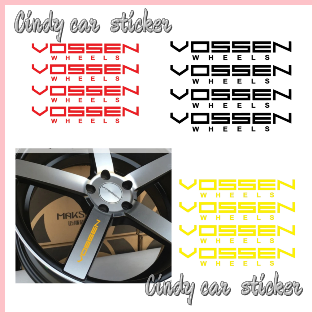 RIM STICKER VOSSEN Car Decal Sticker Wheels Rims Racing Styling ...