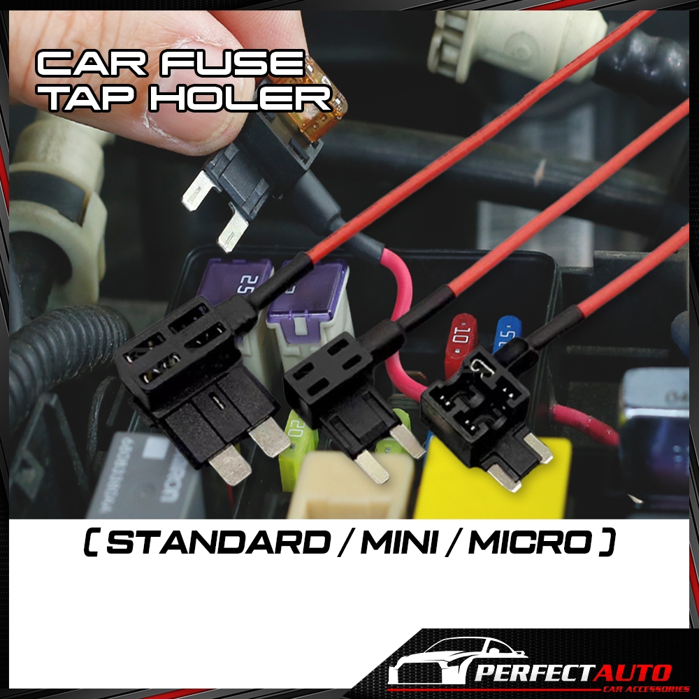 Mini Micro Standard Blade Fuse Tap Holder Fius Tap Add-A-Circuit Line ...