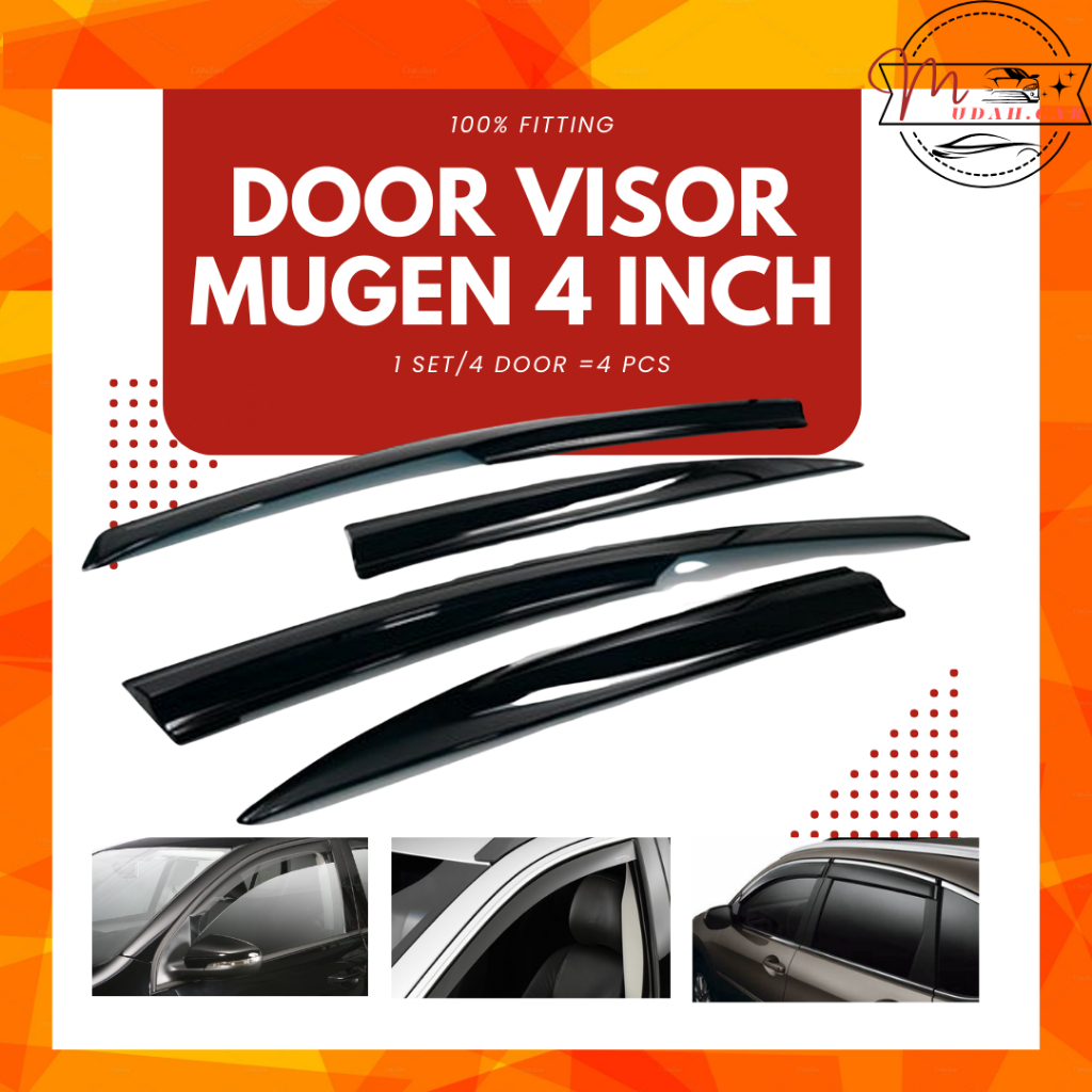 Door Visor Air Press Window Mugen Style Acrylic Wind Deflector TOYOTA ...