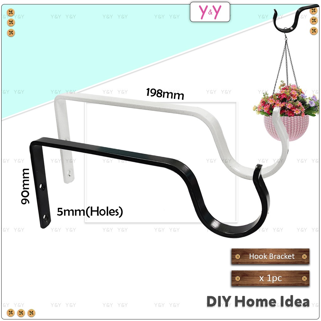 Y&Y Eco Wall Hanging Flower Pot Hook Bracket / Garden Hook / Flower Pot ...