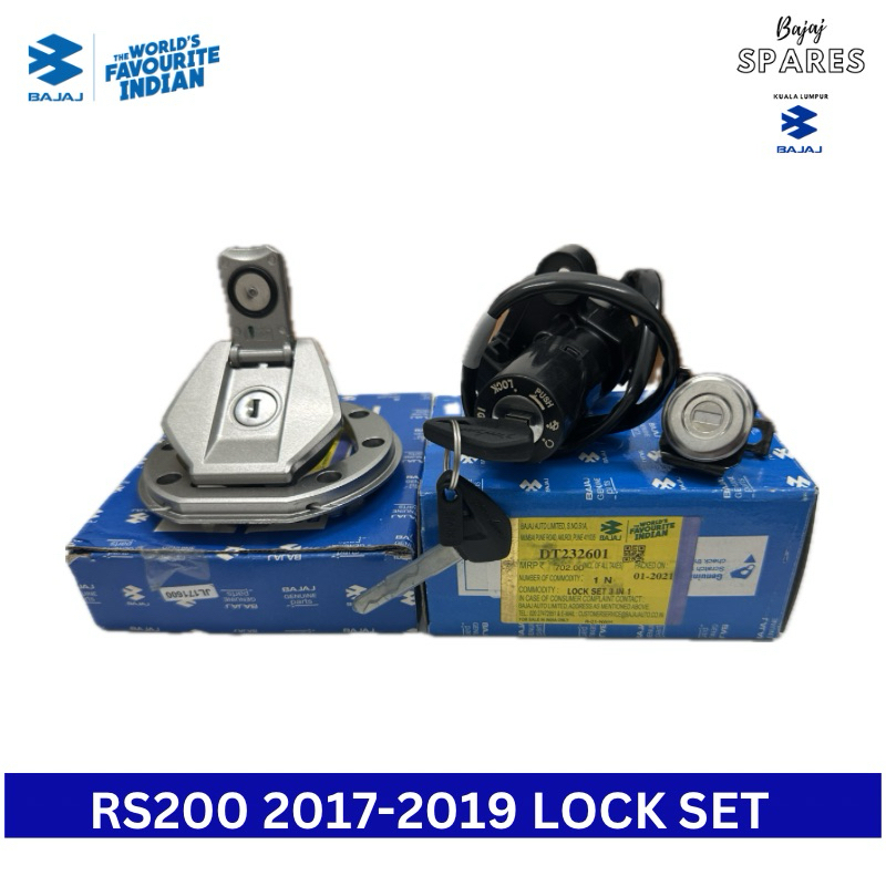 LOCK SET WITH TANK RS200 PULSAR BAJAJ | Shopee Malaysia