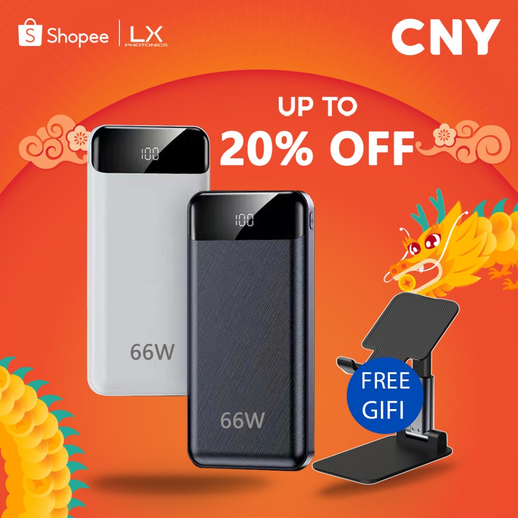 【CNY FREE GIFI】PD66W Powerbank 50000mah Original Fast Charging Power ...