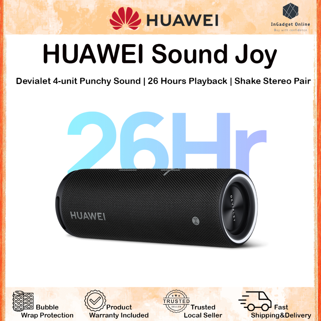 HUAWEI Sound Joy Bluetooth Speaker | Devialet 4-unit Punchy Sound | 26 ...