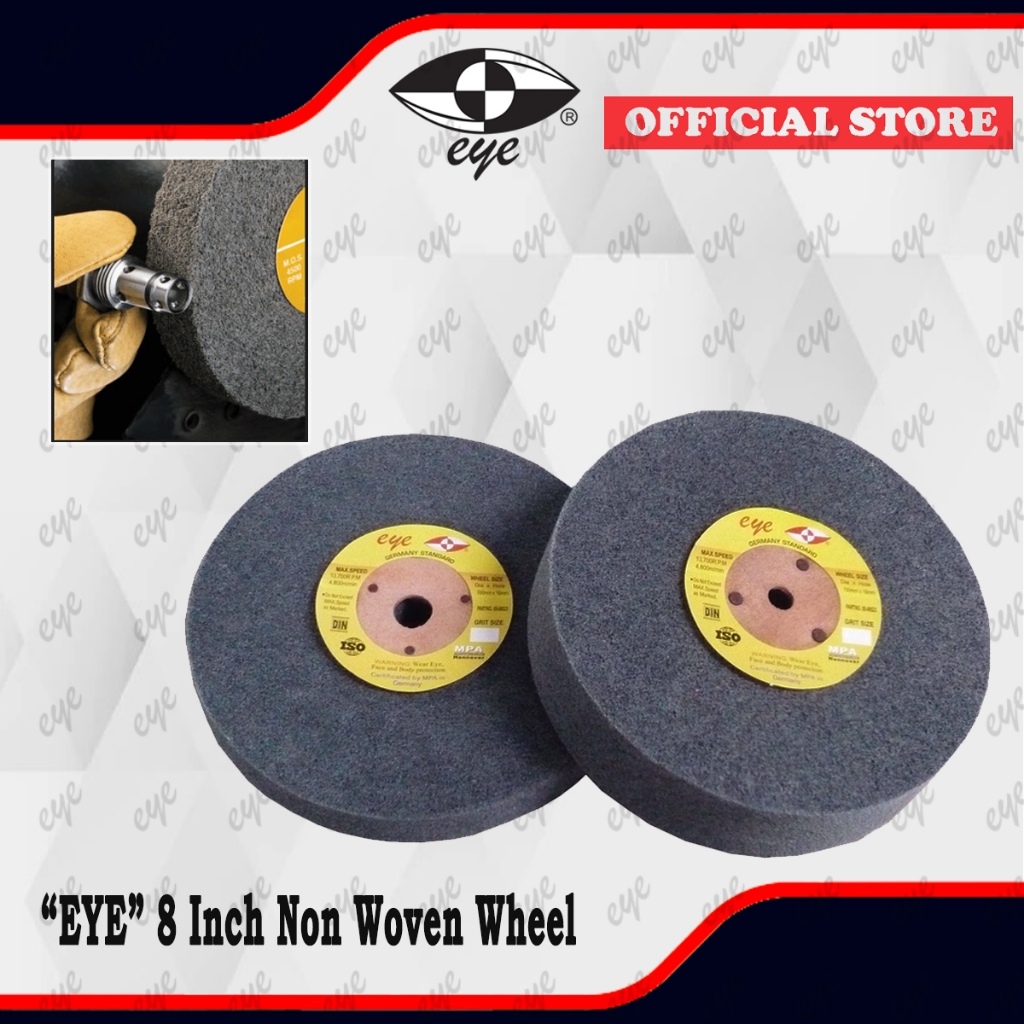 [ EYE ] 8" x 1 " / 2" NON WOVEN Grinding Wheel Mop Wheel / Non-woven ...