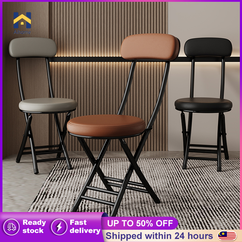 AH Folding chair backrest chair Small dining chairs round stools ...