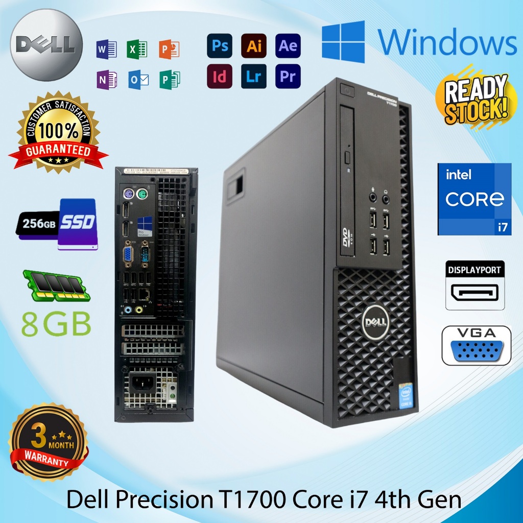 Dell Precision T1700 Computer SSF Core i7 4thGen | Shopee Malaysia