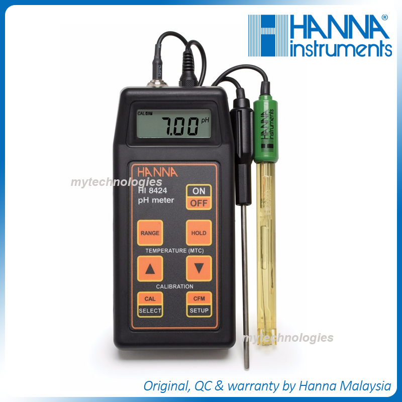 HI8424 Portable pH/mV Meter Hanna Instruments Ph ORP Temperature Tester ...