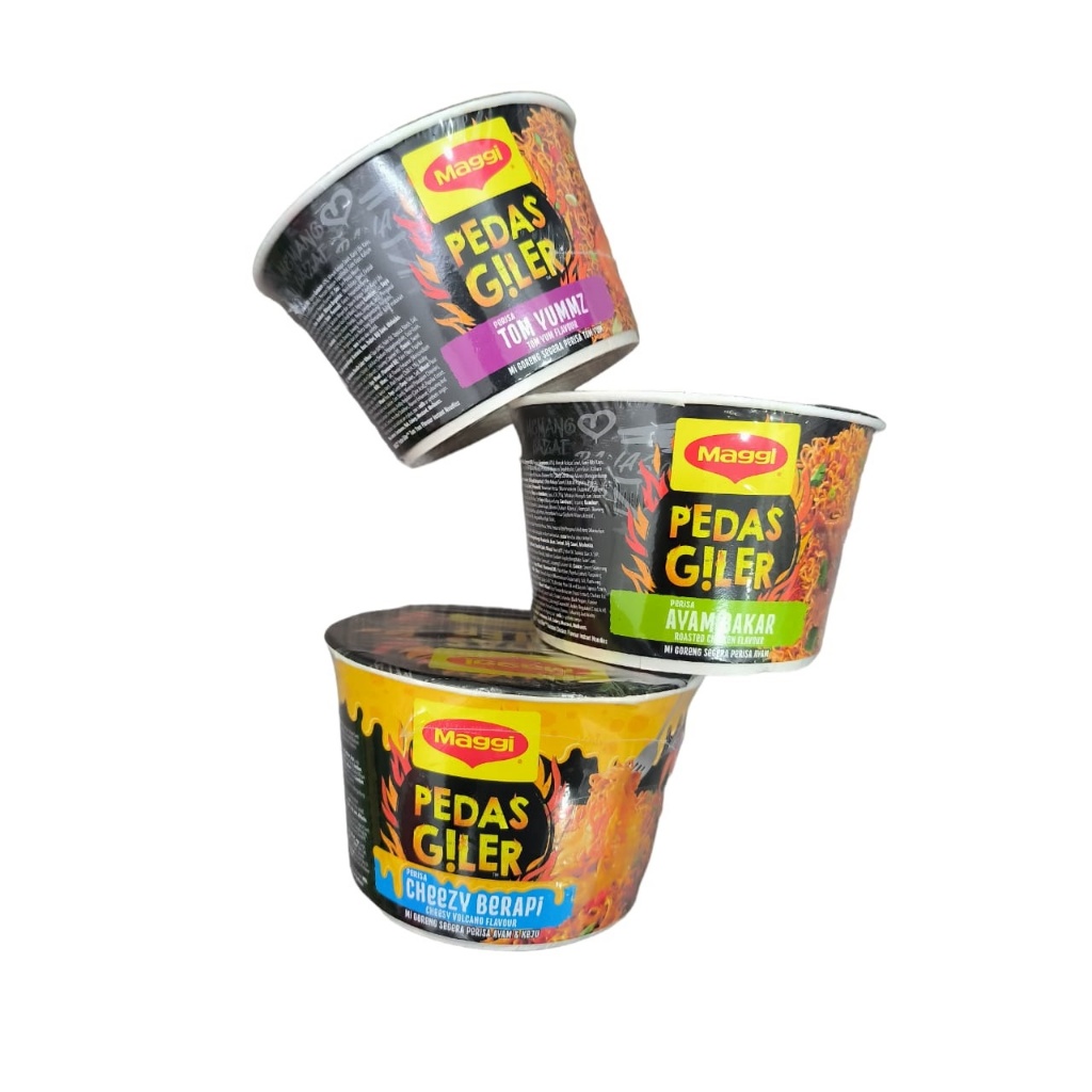 Maggi Pedas Giler Flavour Rosted Chicken/ Tom Yum/ Cheesy Volcano ...