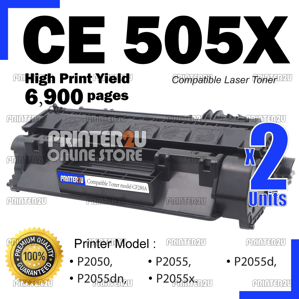 2x Compatible to HP CE505X CE 505X LaserJet P2050 P2055 P2055d P2055dn ...