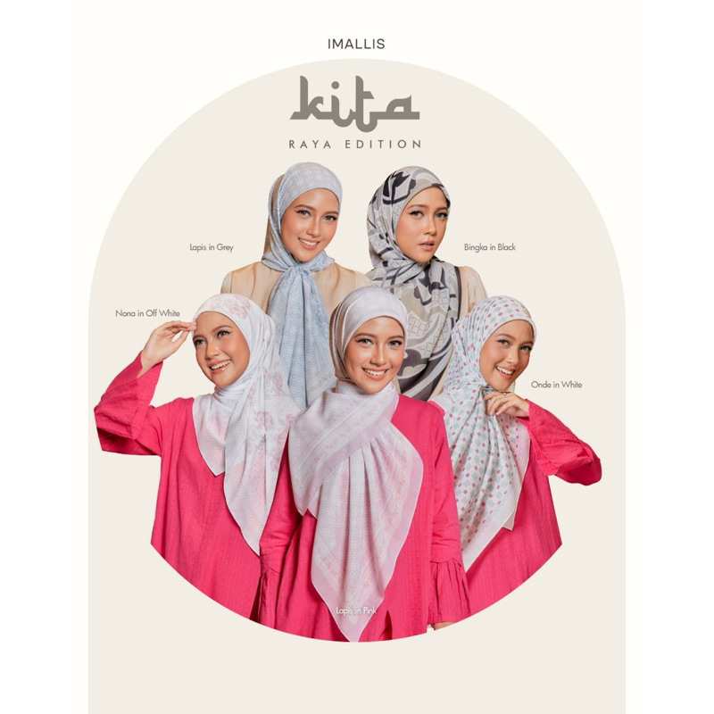 IMALLIS Kita Raya Edition Tudung Bawal Premium Cotton Voile B47 ...