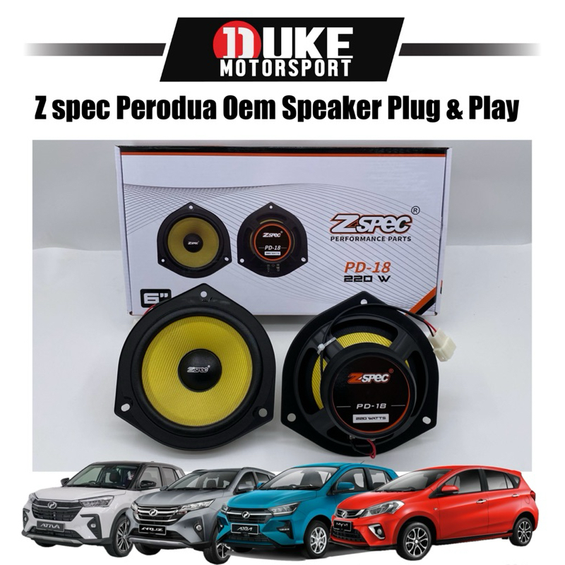 Z spec Perodua Oem Speaker Plug & Play For Perodua Axia Alza Myvi Bezza ...