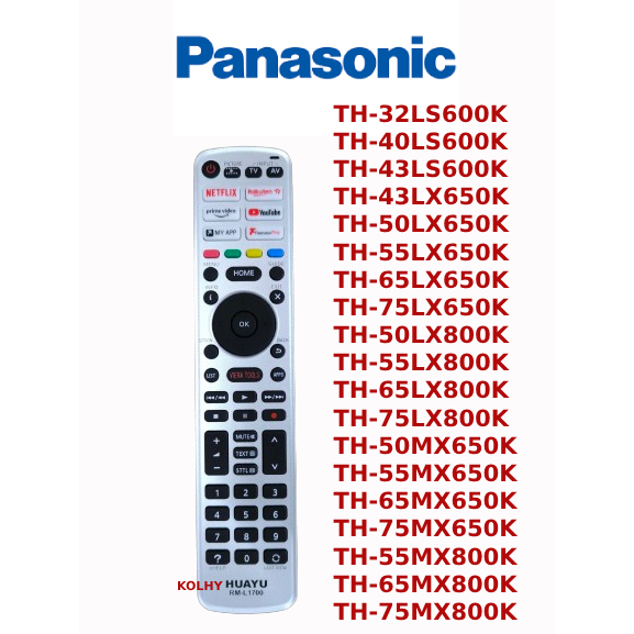 Panasonic Compatible 4K Android Smart LED TV Remote Control (by huayu ...