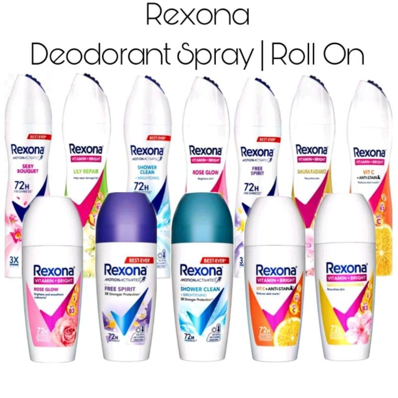 Rexona Deodorant Roll On 45ml | Spray 135ml | Shopee Malaysia