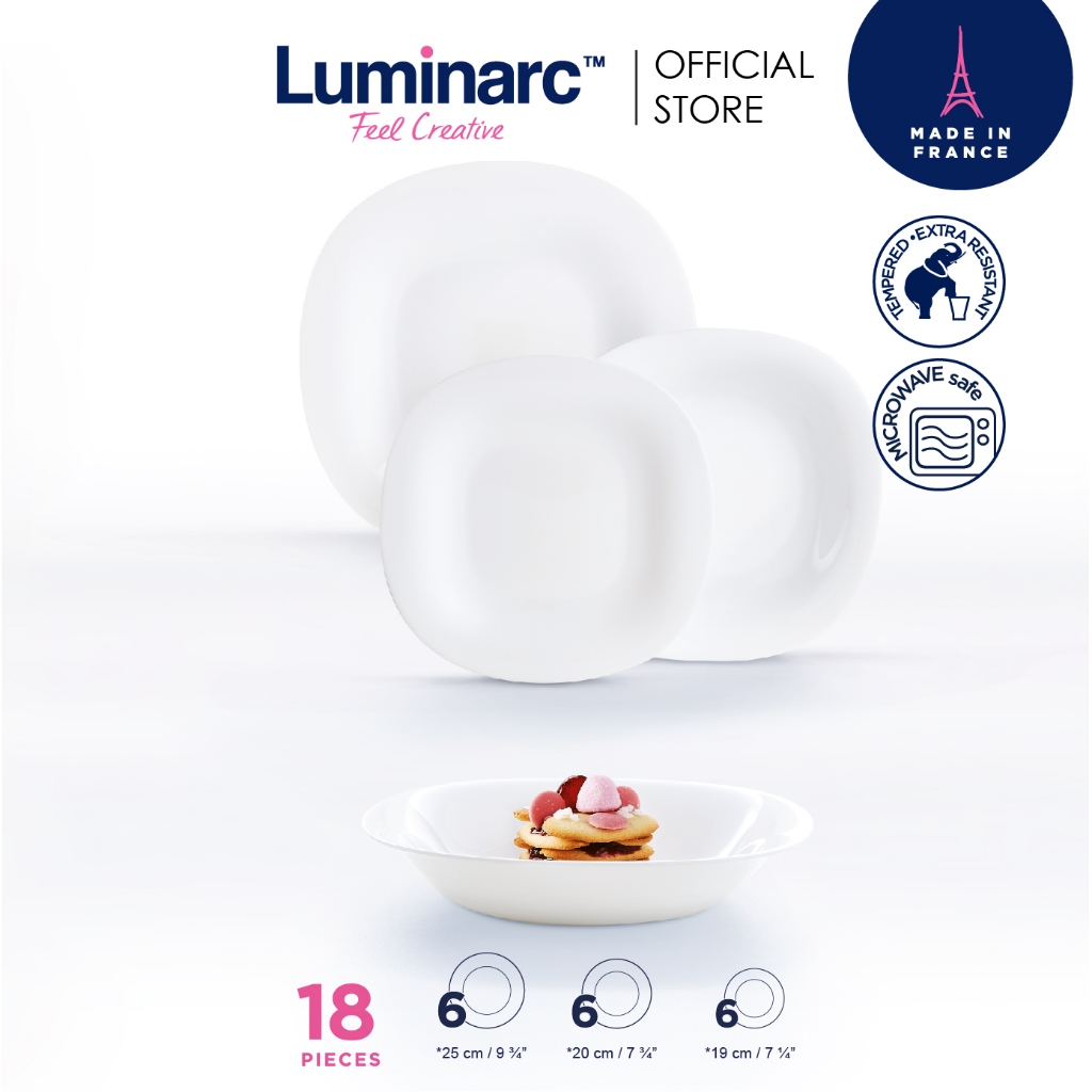Luminarc Carine Dinner Set - (18 Pieces) [Model: N2184] - Diningware ...