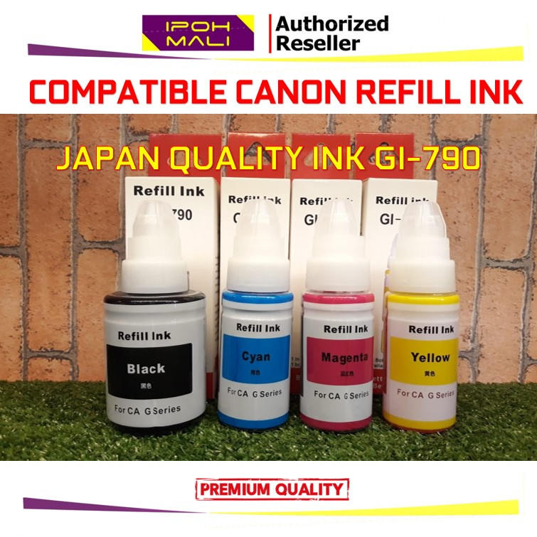 CANON GI-790 COMPATIBLE REFILL INK JAPAN QUALITY FOR PRINTER G1010 ...