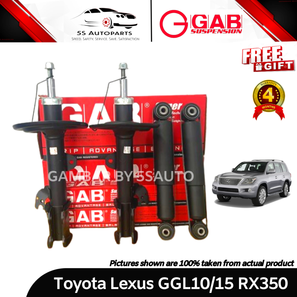GAB Toyota Lexus GGL10/15 RX350 Front (Depan) & Rear (Belakang) Gas ...