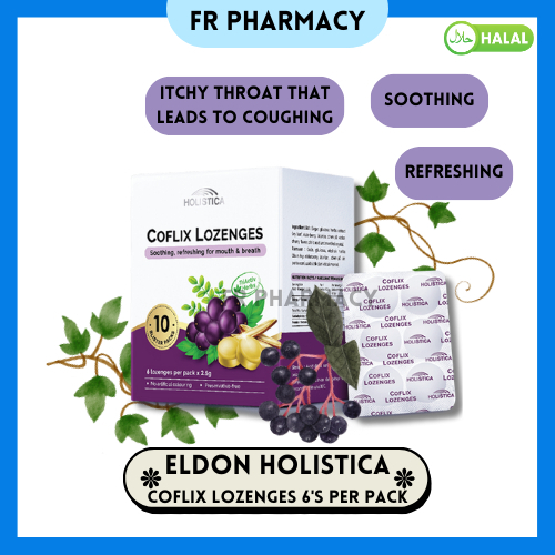 ELDON HOLISTICA COFLIX LOZENGES 6'S X 10 STRIP. Expiry date : 10/2025 ...