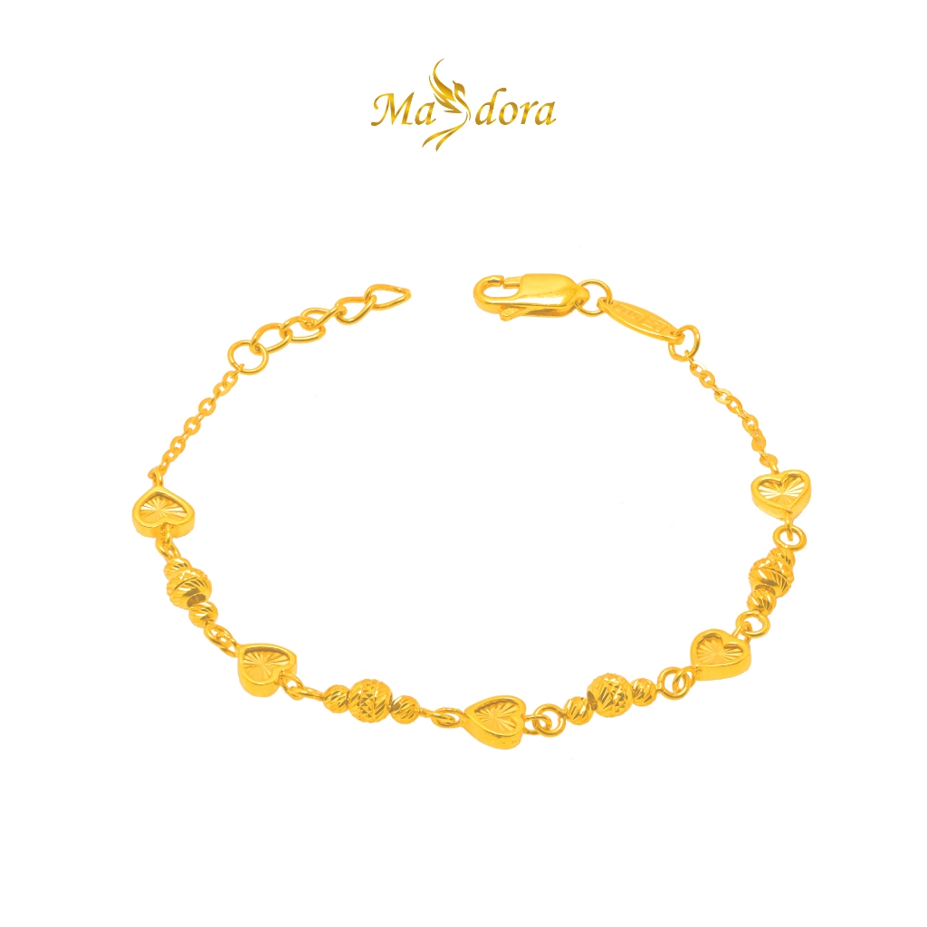 MASDORA 916 Gold Bracelet Rantai Tangan Emas ~ Minimalist Love Beads ...