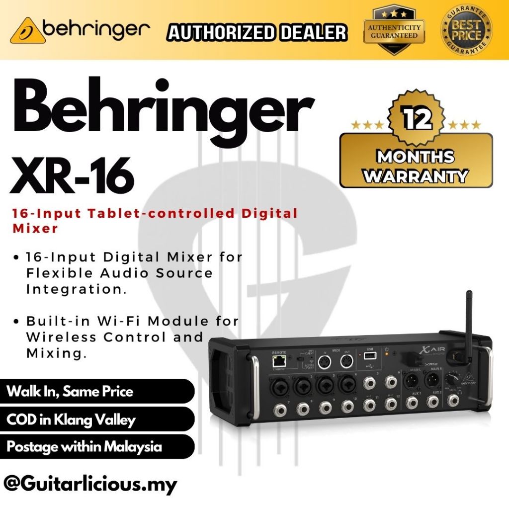 Behringer X AIR XR16 Tablet-Controlled 16CH Digital Mixer ( XR-16 / XAir XR-16 / X-Air ...
