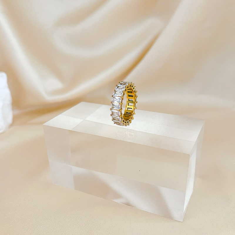 [Premium quality] Bulky thick ring stainless steel with Zirconia stone ...