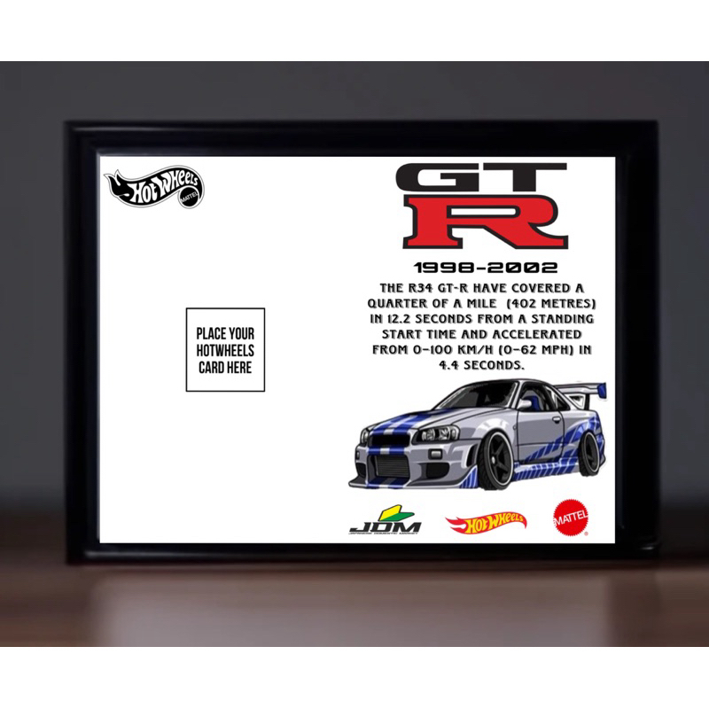 Hotwheels Nissan GTR-R34 Custom Frame Display | Shopee Malaysia