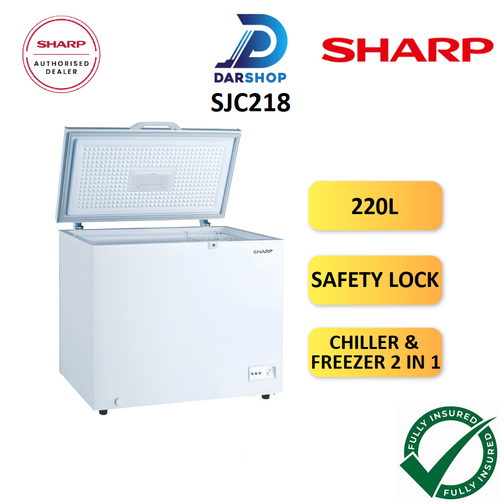 Sharp Chest Freezer 220L Peti Freezer Murah Deep Freezer Mini Peti ...