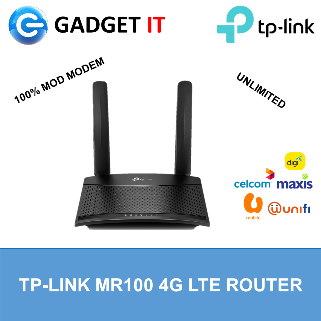 TP-LINK TL-MR100 4G LTE ROUTER SIM CARD MODEM WI-FI ROUTER SUPPORT ...