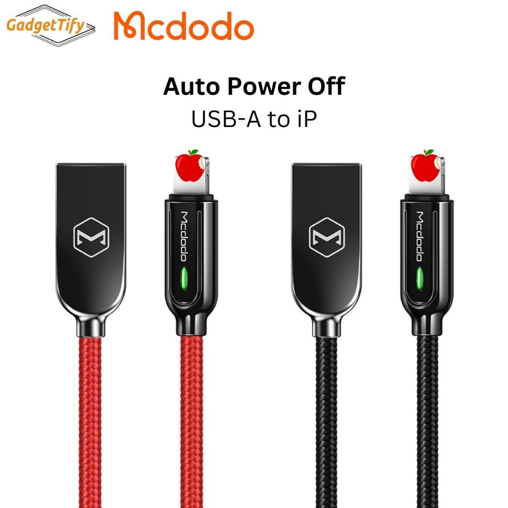 Mcdodo CA-526 Auto Power Off USB-A to iP Cable 3A Fast Charge with LED ...