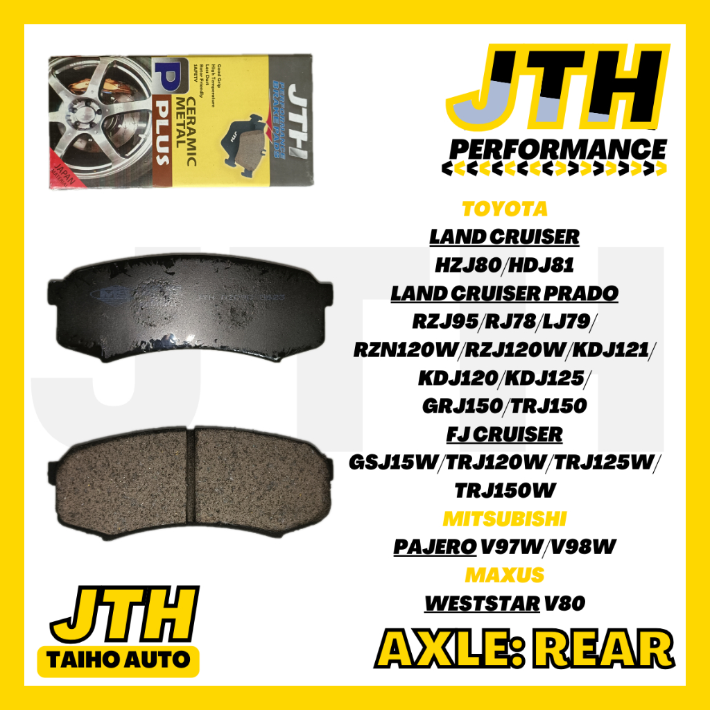 TAIHOAUTO JTH PERFORMANCE Rear Brake Pad Toyota Land Cruiser / FJ ...