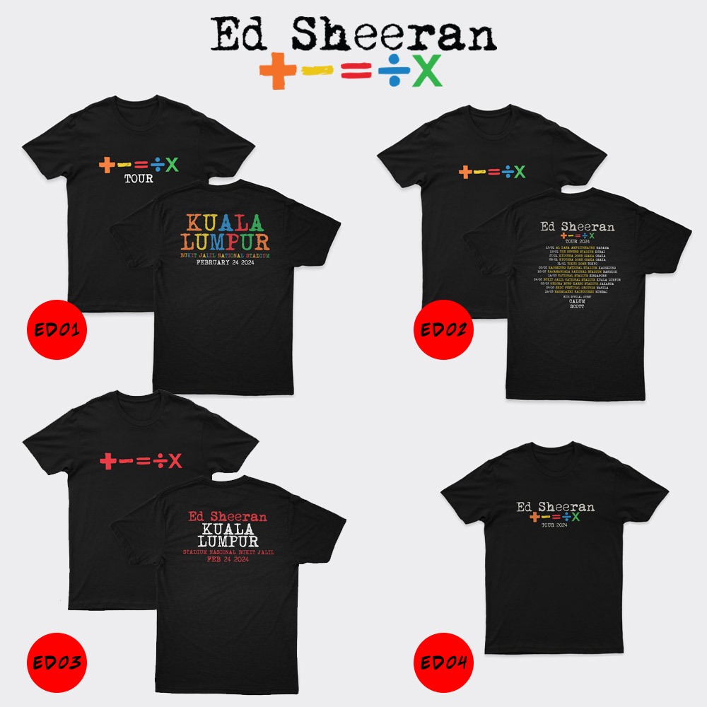Ed sheeran Merchandise Tour 2024 T-Shirt 💥100% cotton Premium Quality ...
