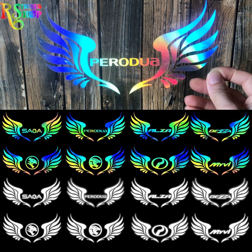 High Grade Car Model logo Wing design Laser Sticker CAR BODY MOTOR ...