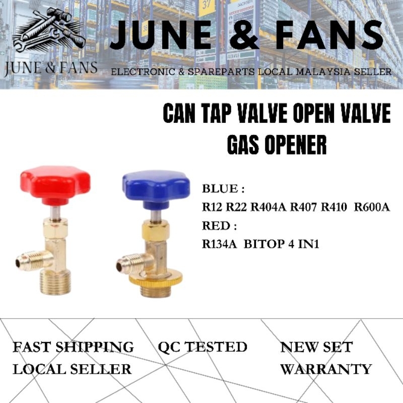 Can Tap Valve Open Valve Gas Opener - R134a R134 , R12 , R600a R600 ...