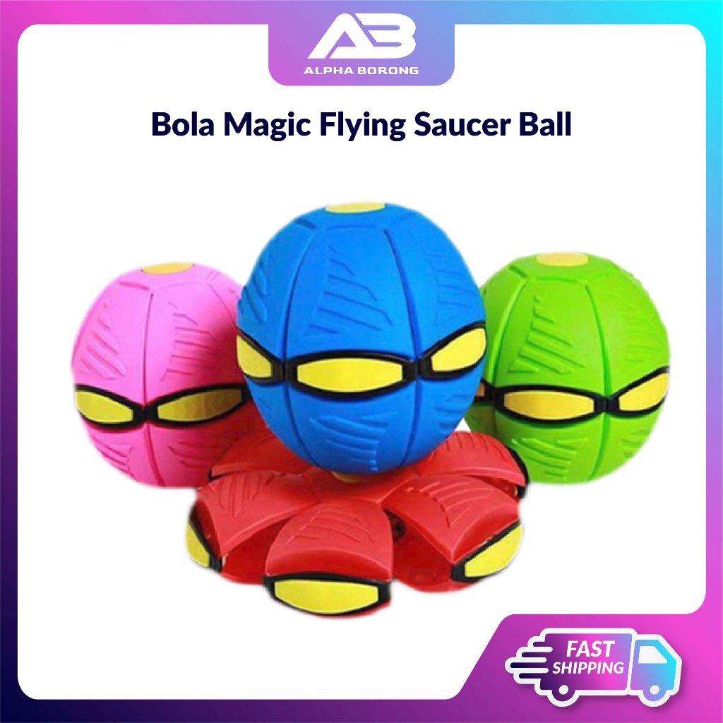 LED Magic UFO Flying Saucer Ball Transforming Disc Ball Kids Outdoor ...