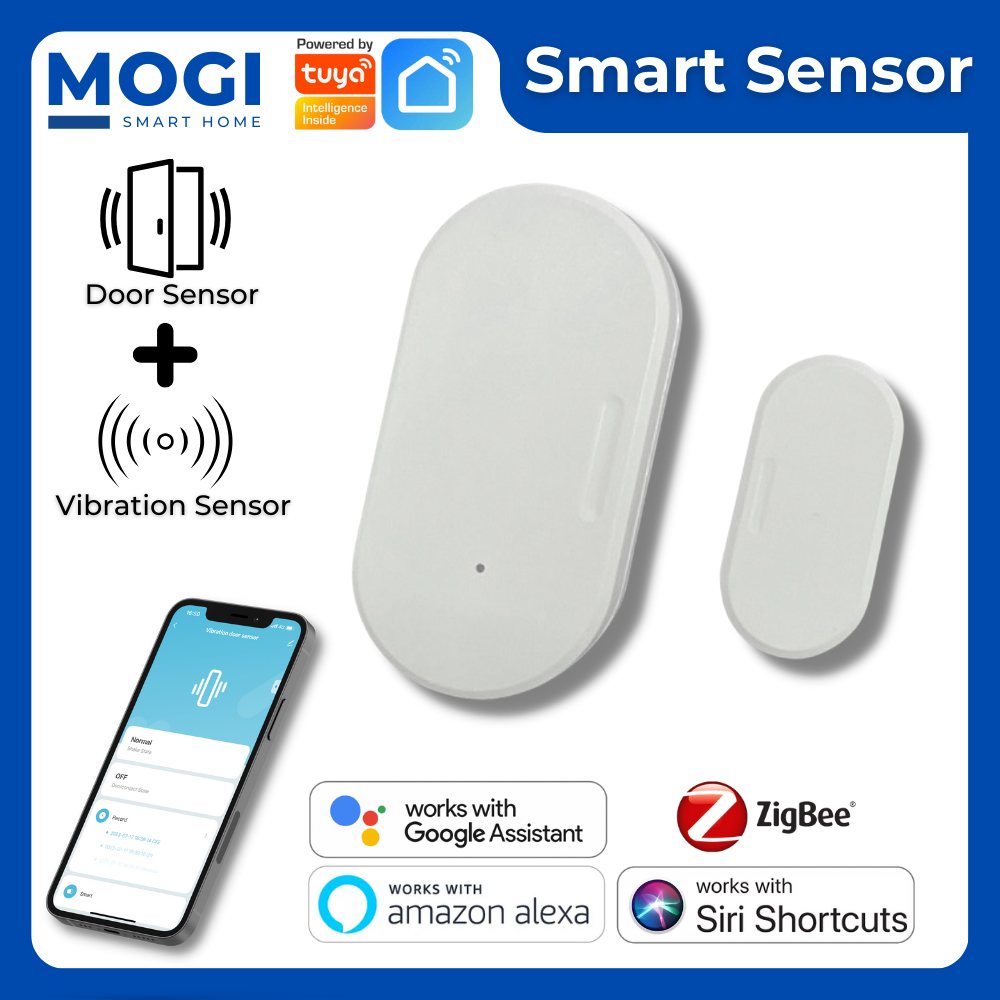 MOGI Tuya Zigbee Door/Window Vibration Sensor Wireless Battery Sensor ...