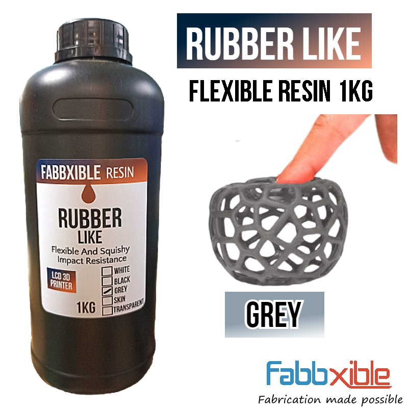 Fabbxible Rubber Like UV Photosensitive Resin 1kg for LCD 3D Printer ...