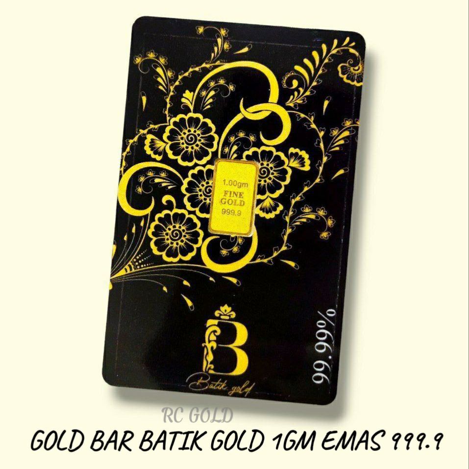 GOLD BAR LILY GOLD BATIK 1GM EMAS 999.9 GOLD BAR 1GM GOLD WAFER AU999.9 ...