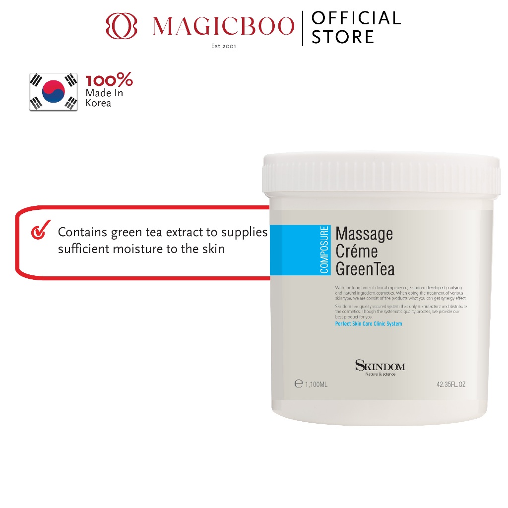 Magicboo Skindom Green Tea Face & Body Massage Cream 1100ml | Shopee ...