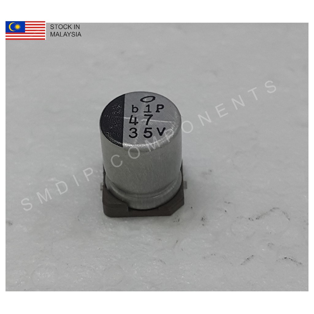2PCS Nichicon, 47uF 35V 105°C, SMD Capacitor, 8mm x 10mm | Shopee Malaysia