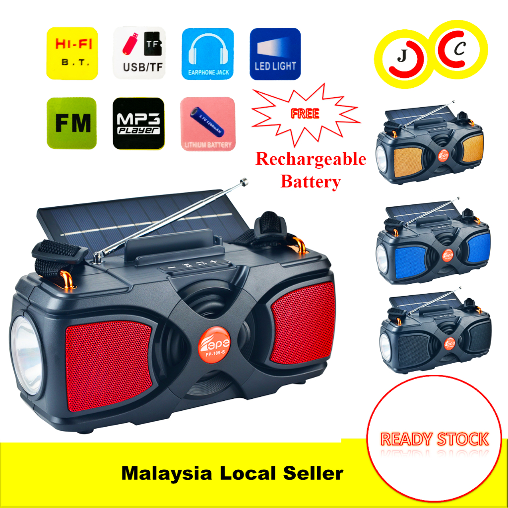 Professional Portable Rechargeable Digital Radio FM Bluetooth Speaker ...