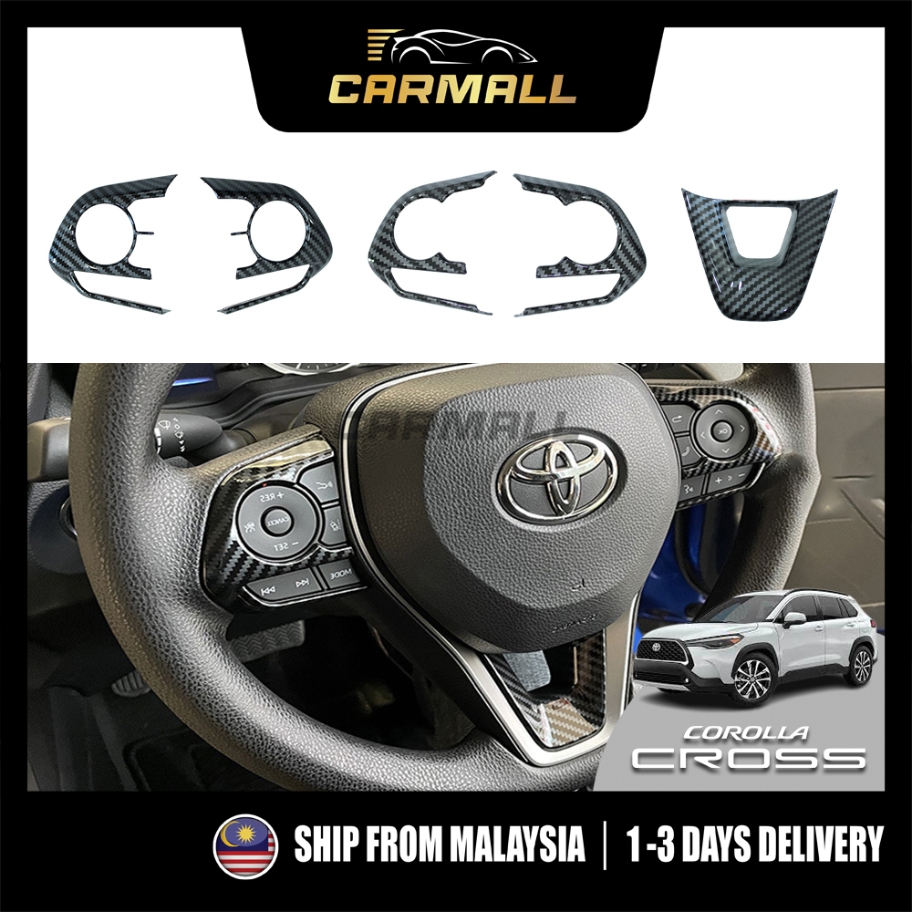 Toyota Corolla Cross 2020 - 2026 Steering Wheel Carbon Lining Trim ...
