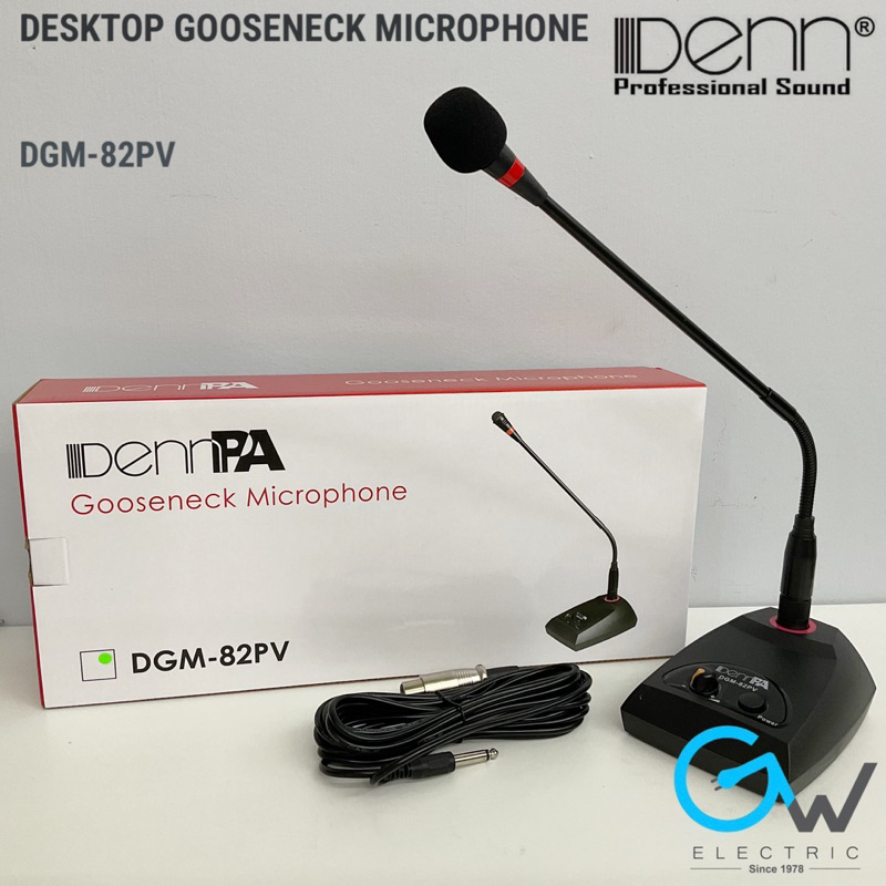 DENN DGM-82PV Desktop Gooseneck Goose Neck Microphone Conference ...