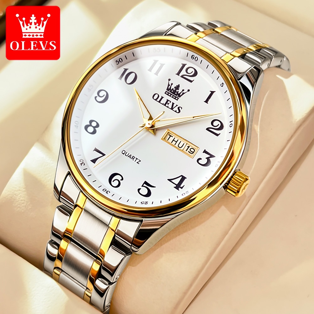 OLEVS Jam Tangan Lelaki Original 100% Watch Man Birthday Berjenama ...