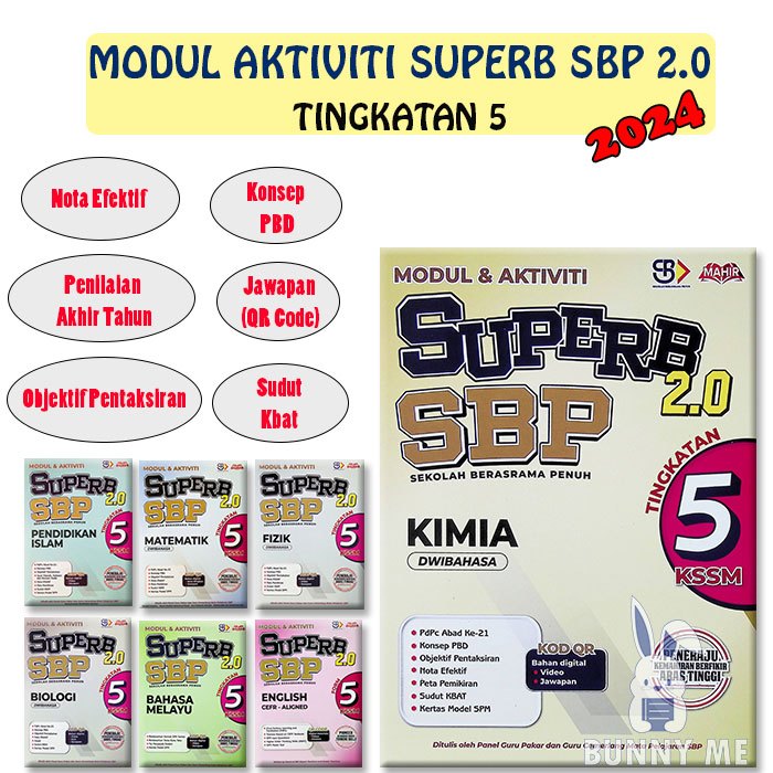 [BUNNY] 2024 Buku Sekolah : MODUL & AKTIVITI SUPERB SBP 2.0 TINGKATAN 5 ...