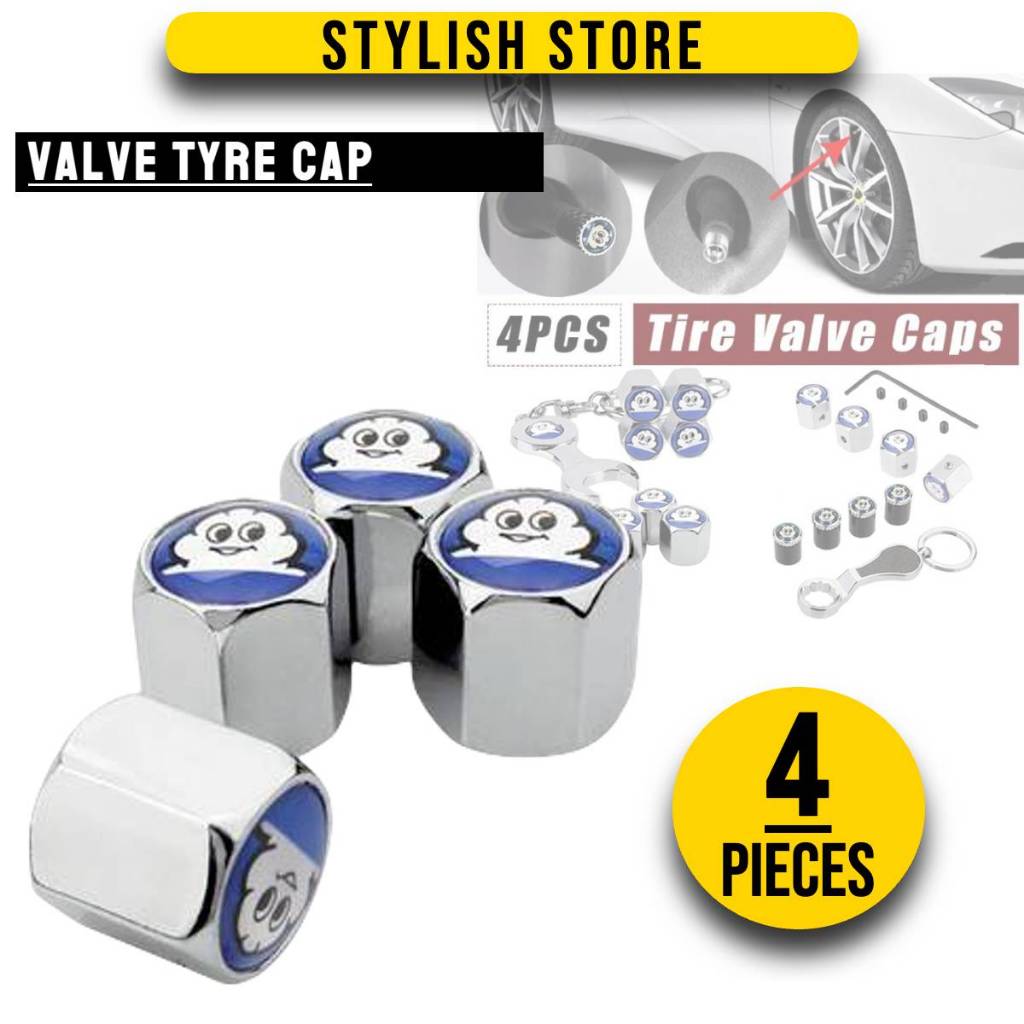 Valve Tire Caps 4pcs Car Wheel Tyre Valve Tyre Caps Tayar Kereta Care ...